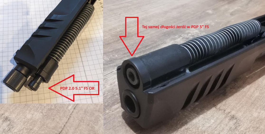 Żerdź Walther PDP – stalowa, ciężka do pistoletu Walther PDP (wszystkie ...
